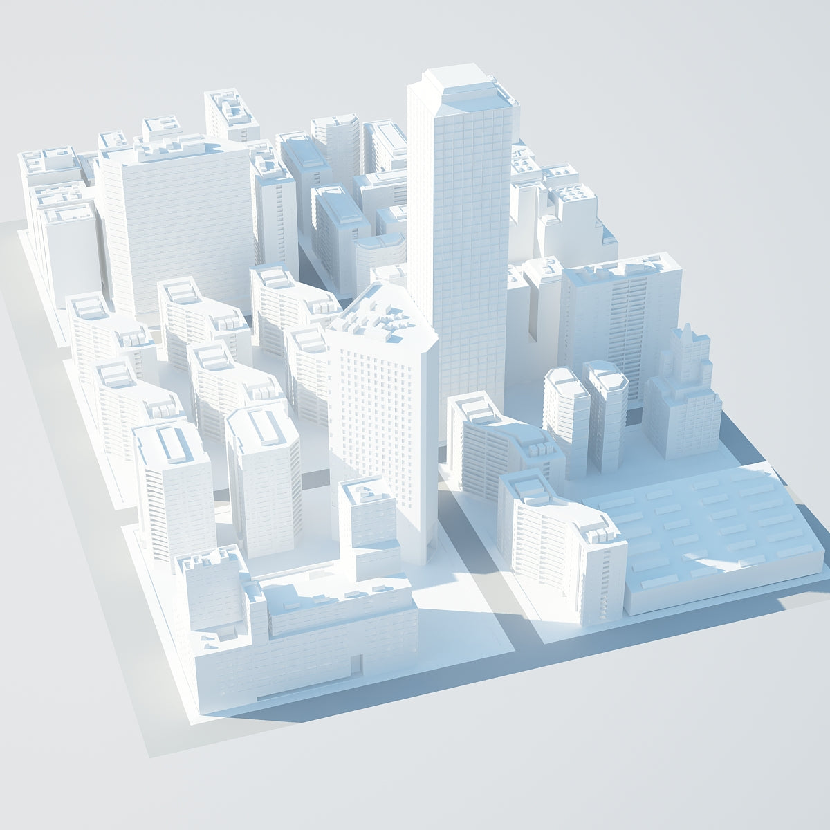 3D model of City - Simple cityscape for download – PolygonCity